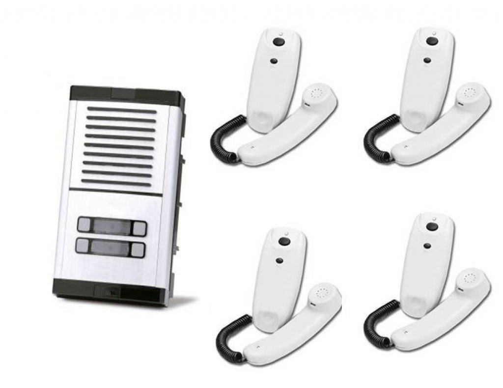 Porteiro Interfone Coletivo Hdl 4 Pontos e 4 Monofones - Líder ...